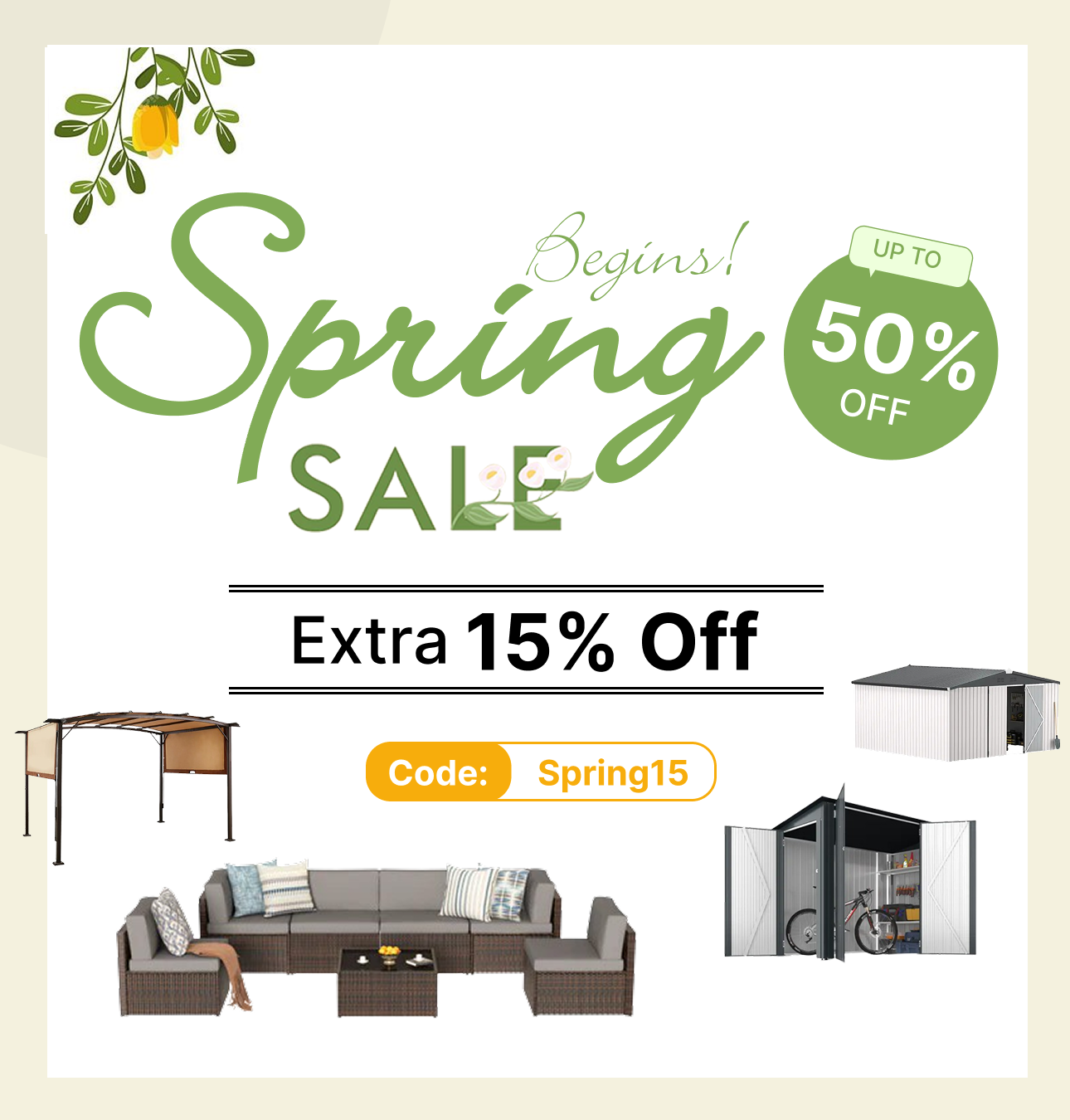 AECOJOY Official Website - Outdoor Furniture, Sheds, Gazebos & More